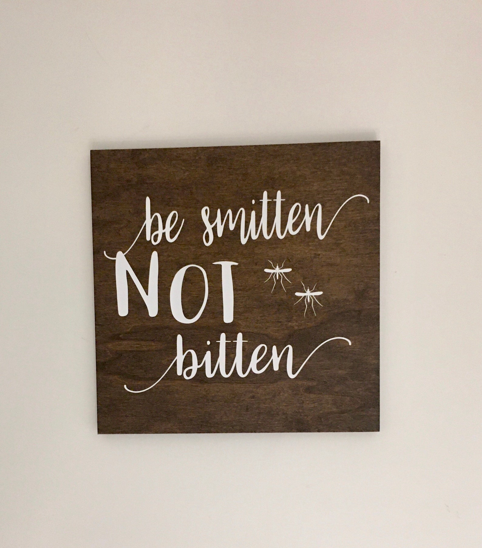 Be Smitten Not Bitten Handmade Rustic Wood Sign Weddings - Etsy