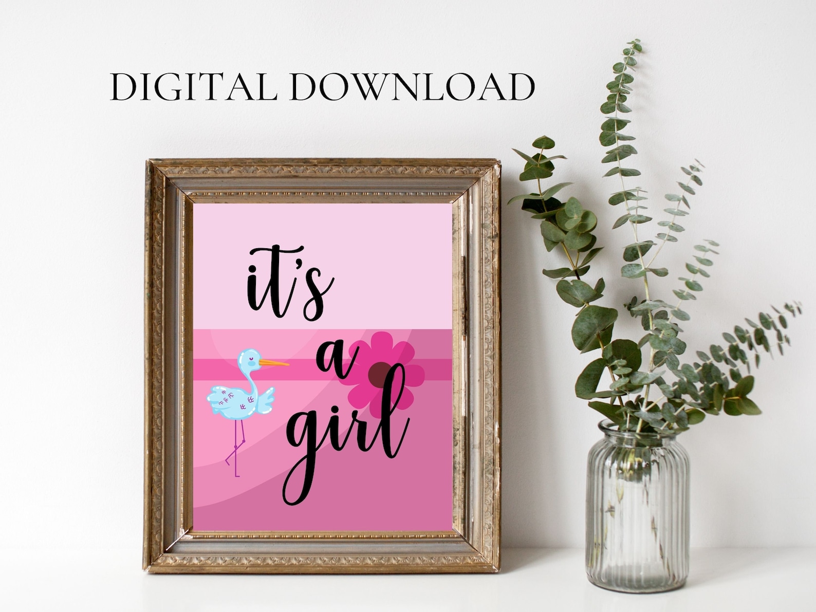 Printable It's A Girl Instant Download Digital - Etsy