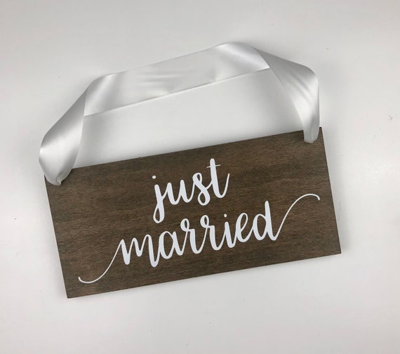 Just Married Custom Wood Sign Wedding Sign Bride and Groom | Etsy
