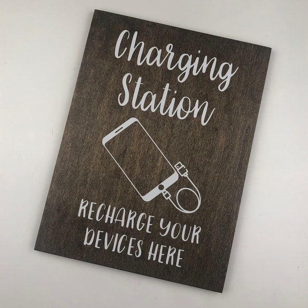 Charging Station Sign - Etsy