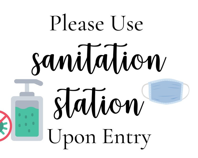 Printable Sanitation Station Please Use Sanitation Station - Etsy