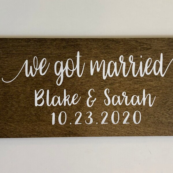 We Got Married - Etsy