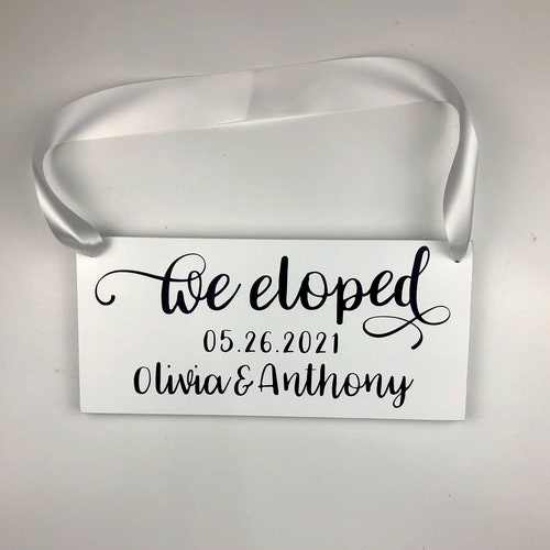 Surprise We Eloped Sign Handmade Wood Wedding Sign - Etsy