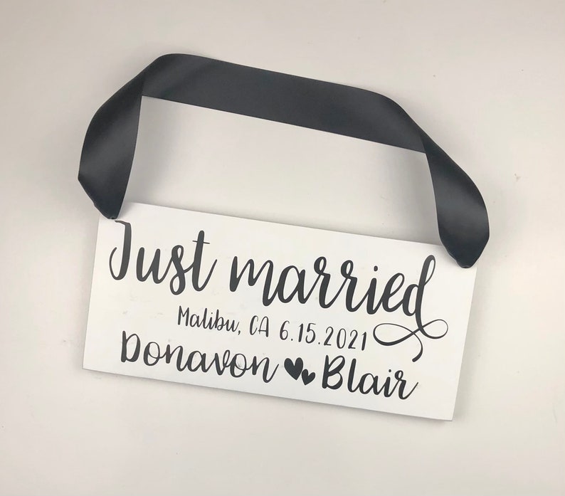Just Married Custom Wood Sign Wedding Sign Personalization - Etsy