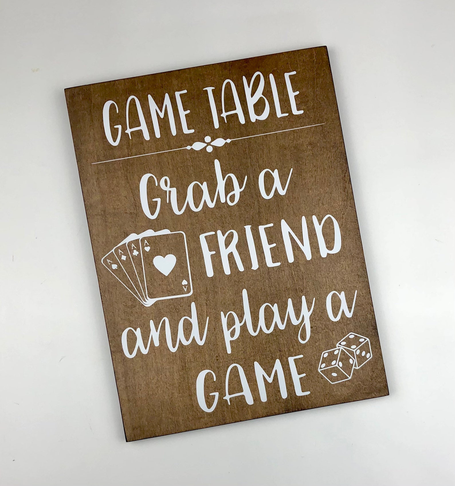Game Table Grab A Friend and Play A Game Party Sign - Etsy