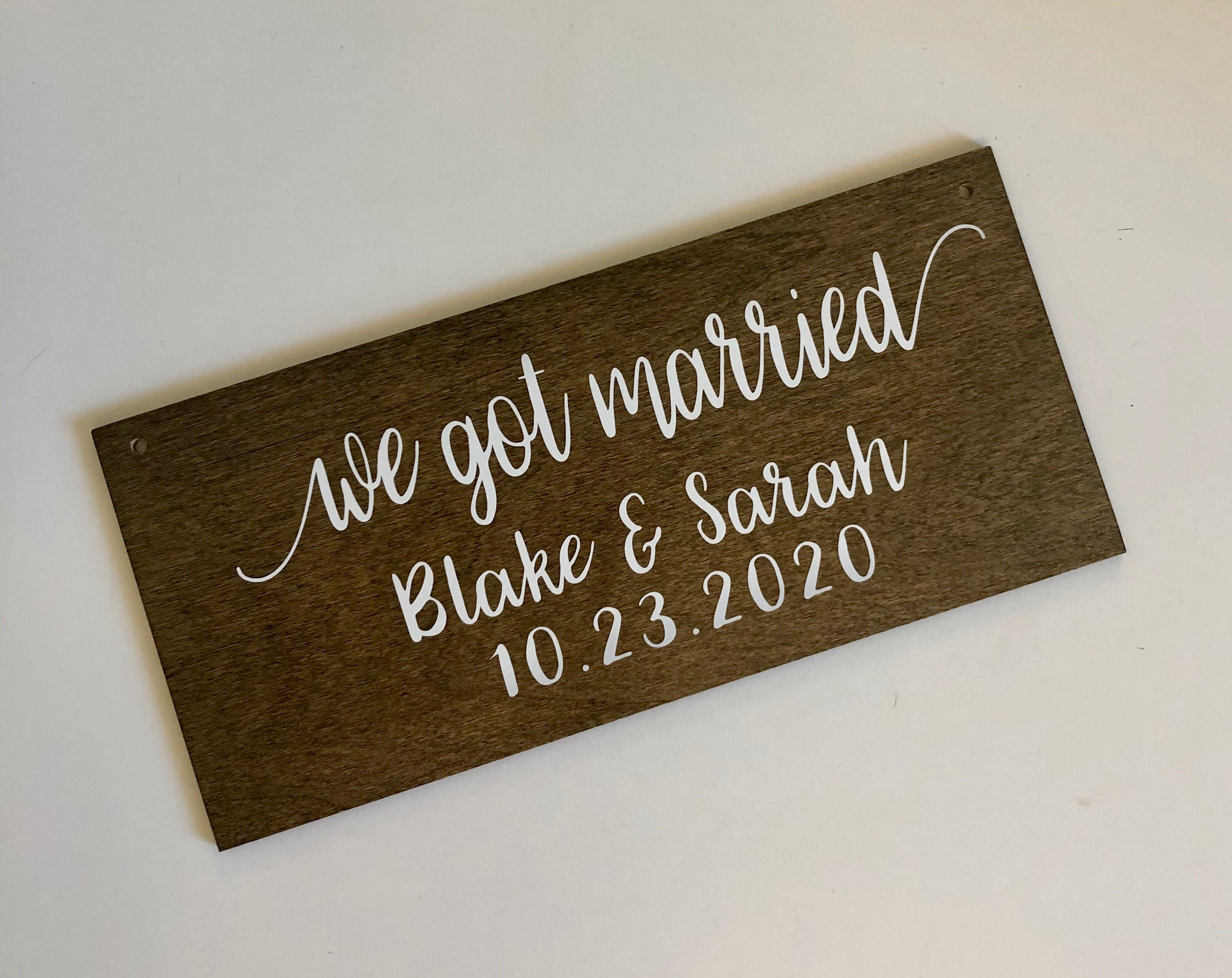 We Got Married Handmade Wood Wedding Sign 5-1/2 X | Etsy