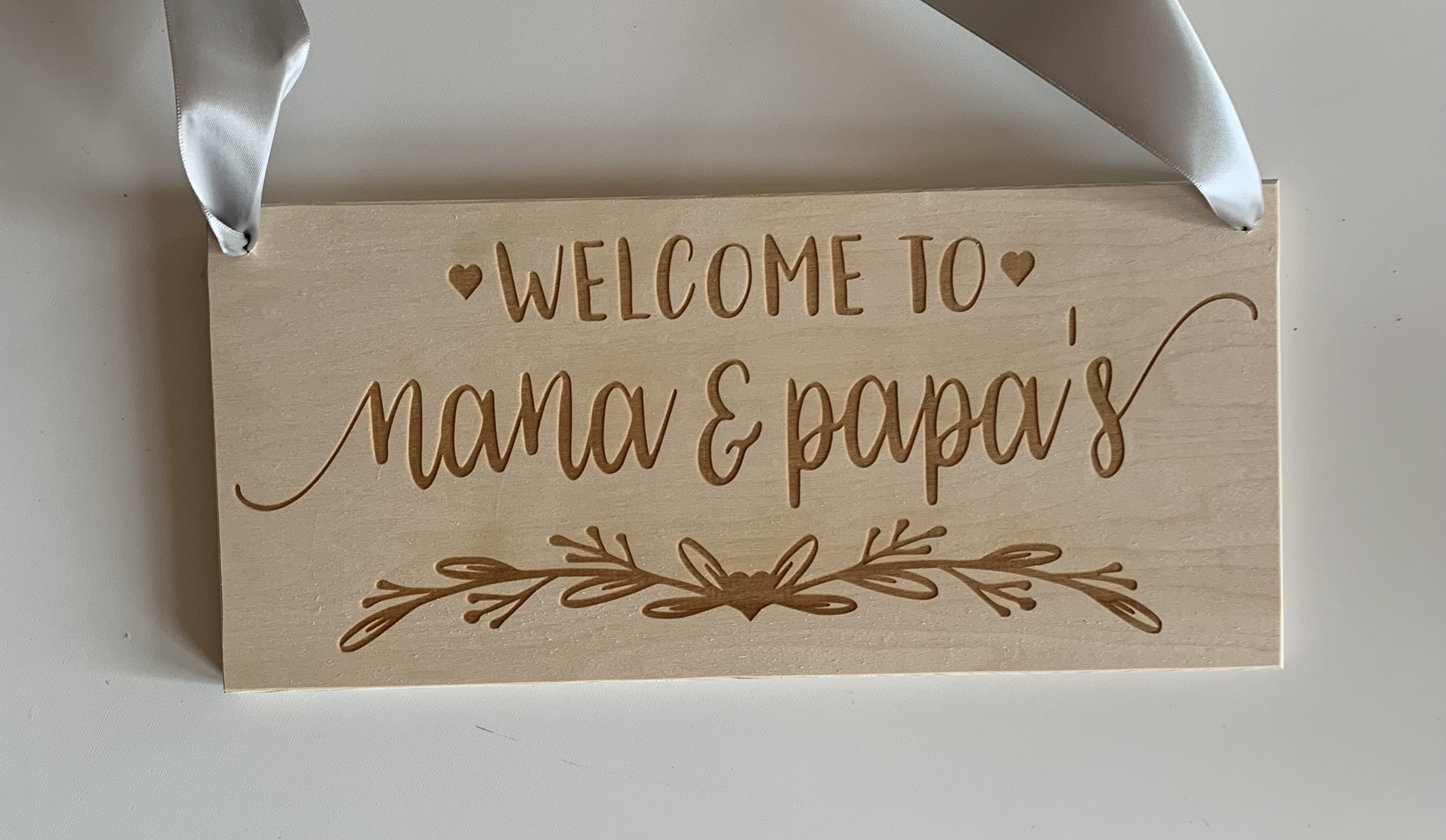 Welcome to Nana and Papa's Sign-engraved 12x - Etsy