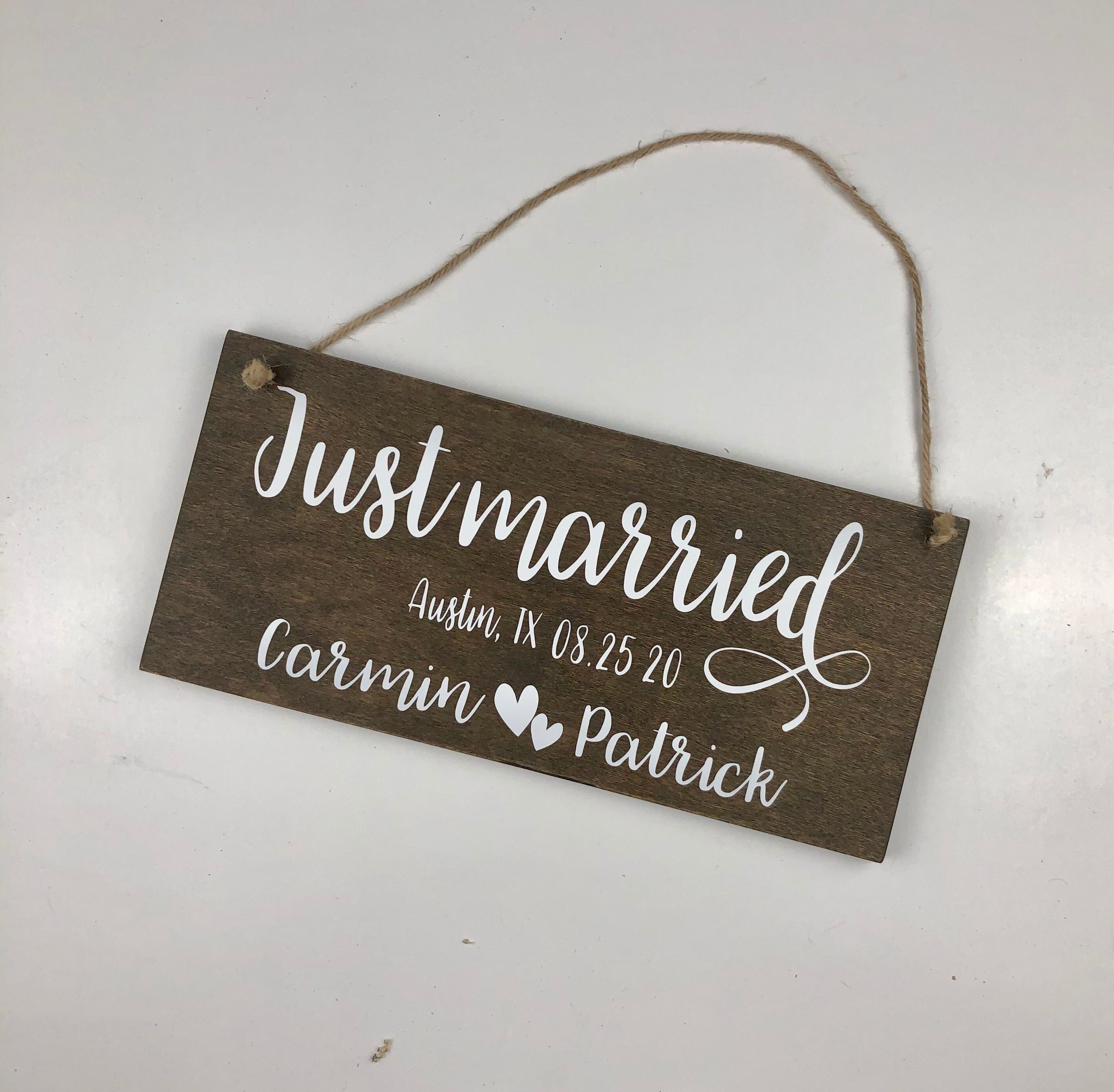 Just Married Custom Wood Sign Wedding Sign Personalization | Etsy