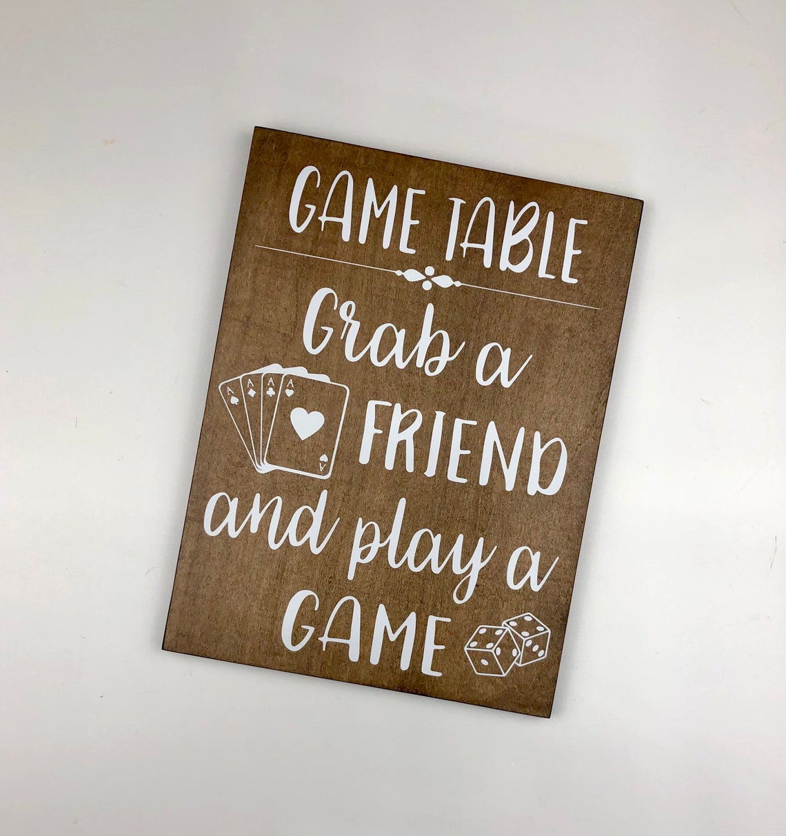Game Table Grab A Friend and Play A Game Party Sign - Etsy