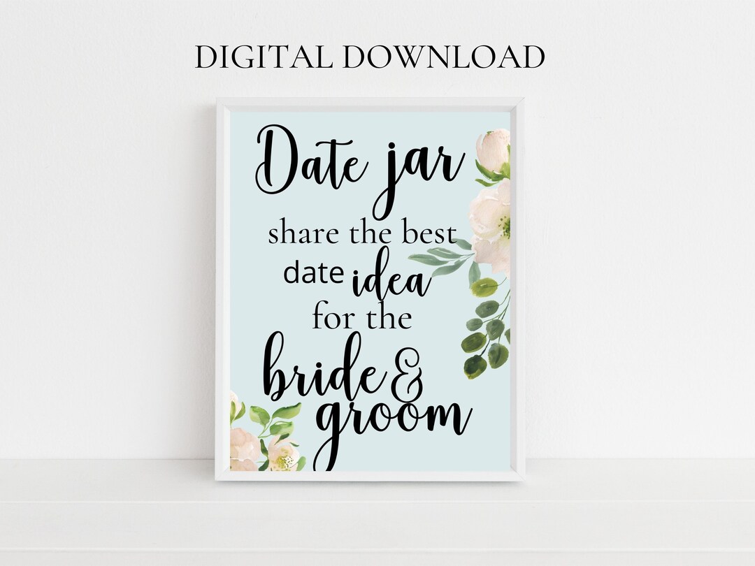 Printable - Date Jar - Instant Download-digital Download 8"x10"-instant ...