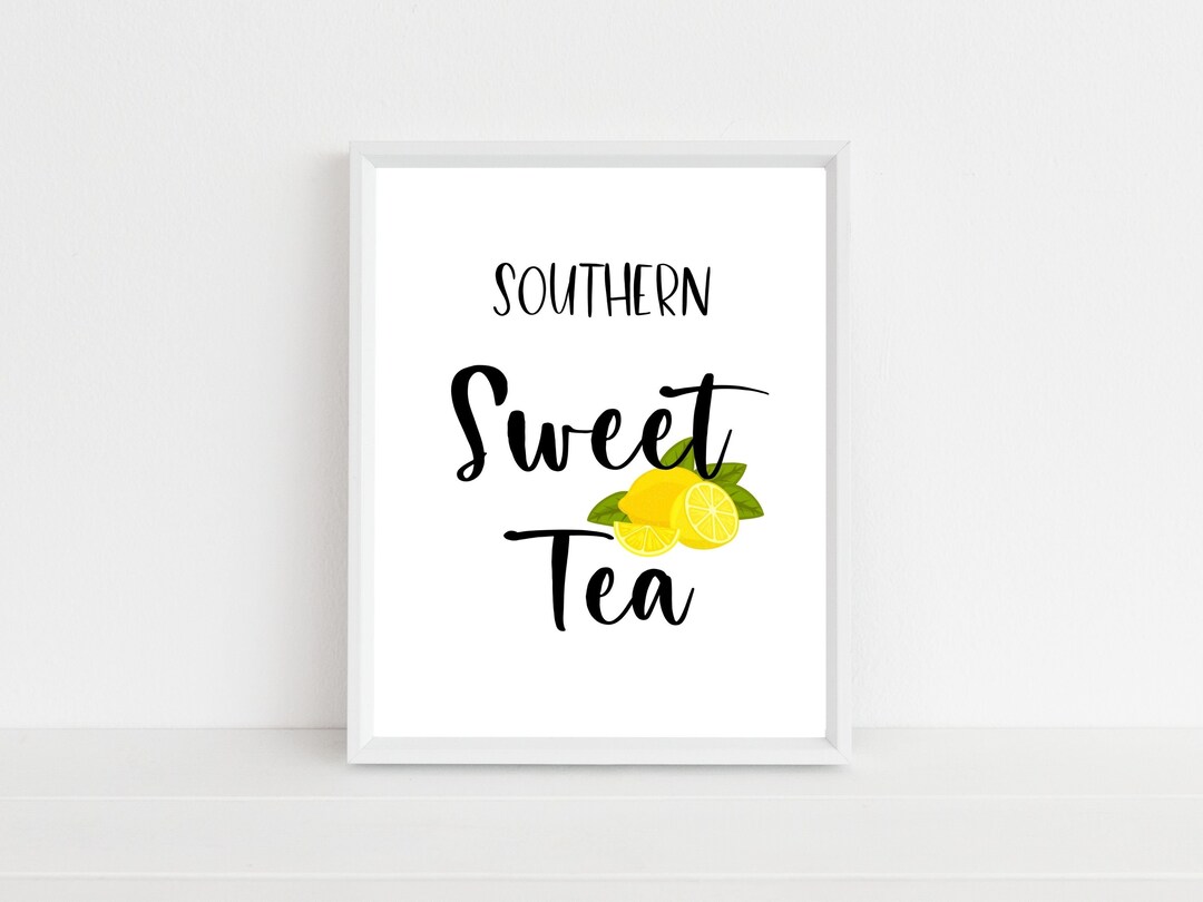 Printable - Southern Sweet Tea - 4 Instant Downloads - Digital Download ...