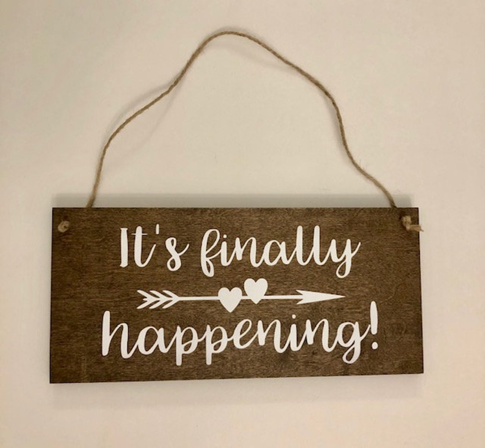 It's Finally Happening Ring Bearer Sign Custom wood | Etsy