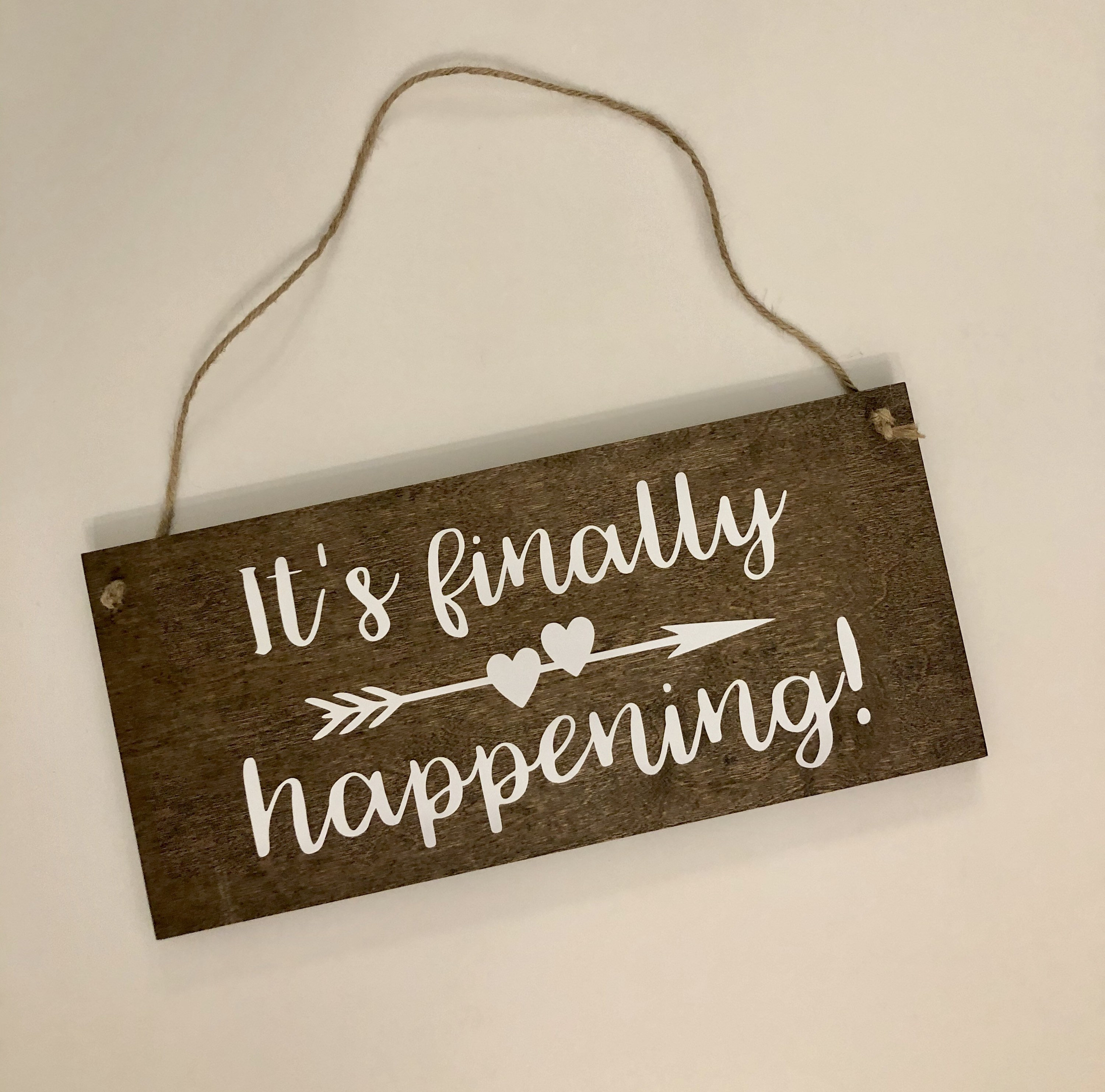 It's Finally Happening Ring Bearer Sign Custom wood | Etsy