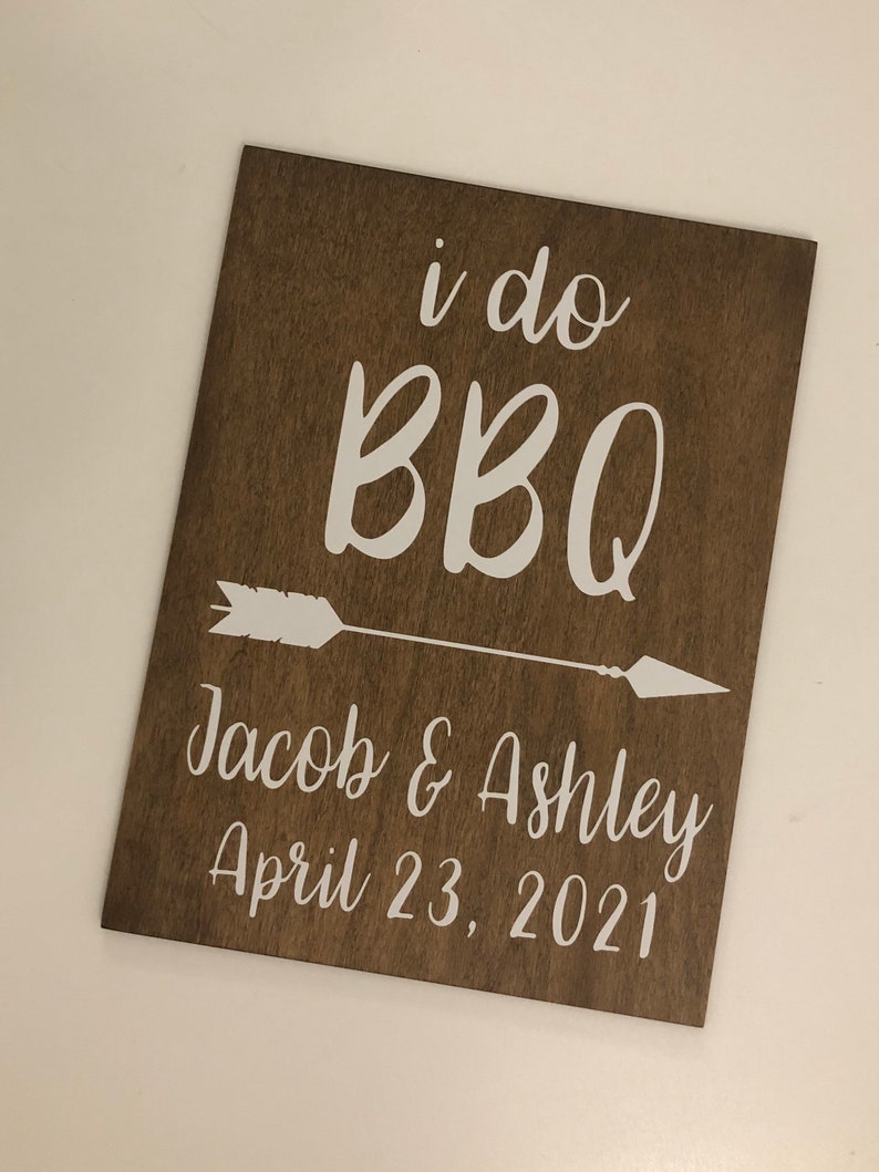 I Do Bbq-personalized Wedding Sign-maple Wood-custom Wood - Etsy