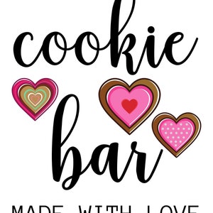 Printable - Cookie Bar - Printable - Digital Download 8"x10" - Wedding ...