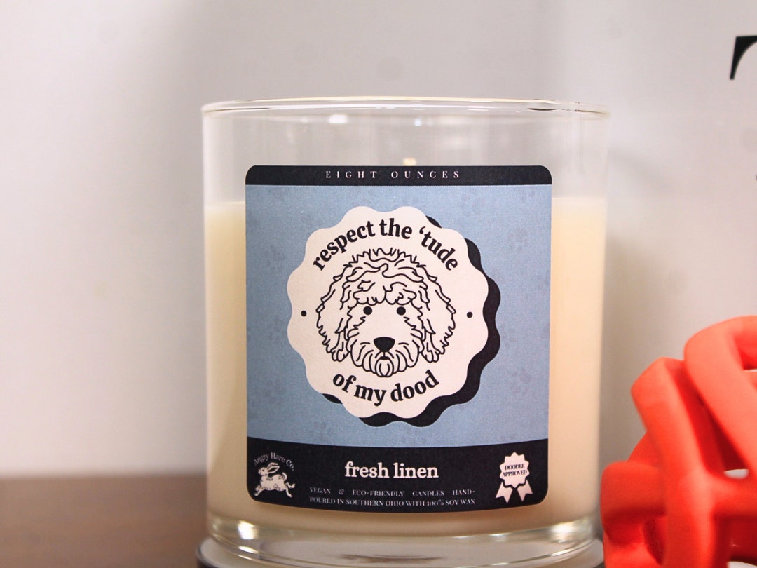 Doodle Candle | Dood 'tude | 8oz Soy Wax Candle | Dog Mom Gift ...