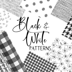 Black and White Digital Papers - Seamless, Repeatable and Tileable ...