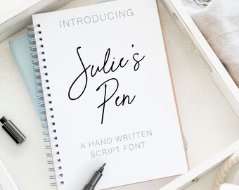 Julie Cursive Font - Etsy