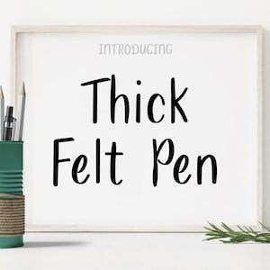 FONT - Thick Felt Pen A Hand Written Sans Serif Font - Etsy