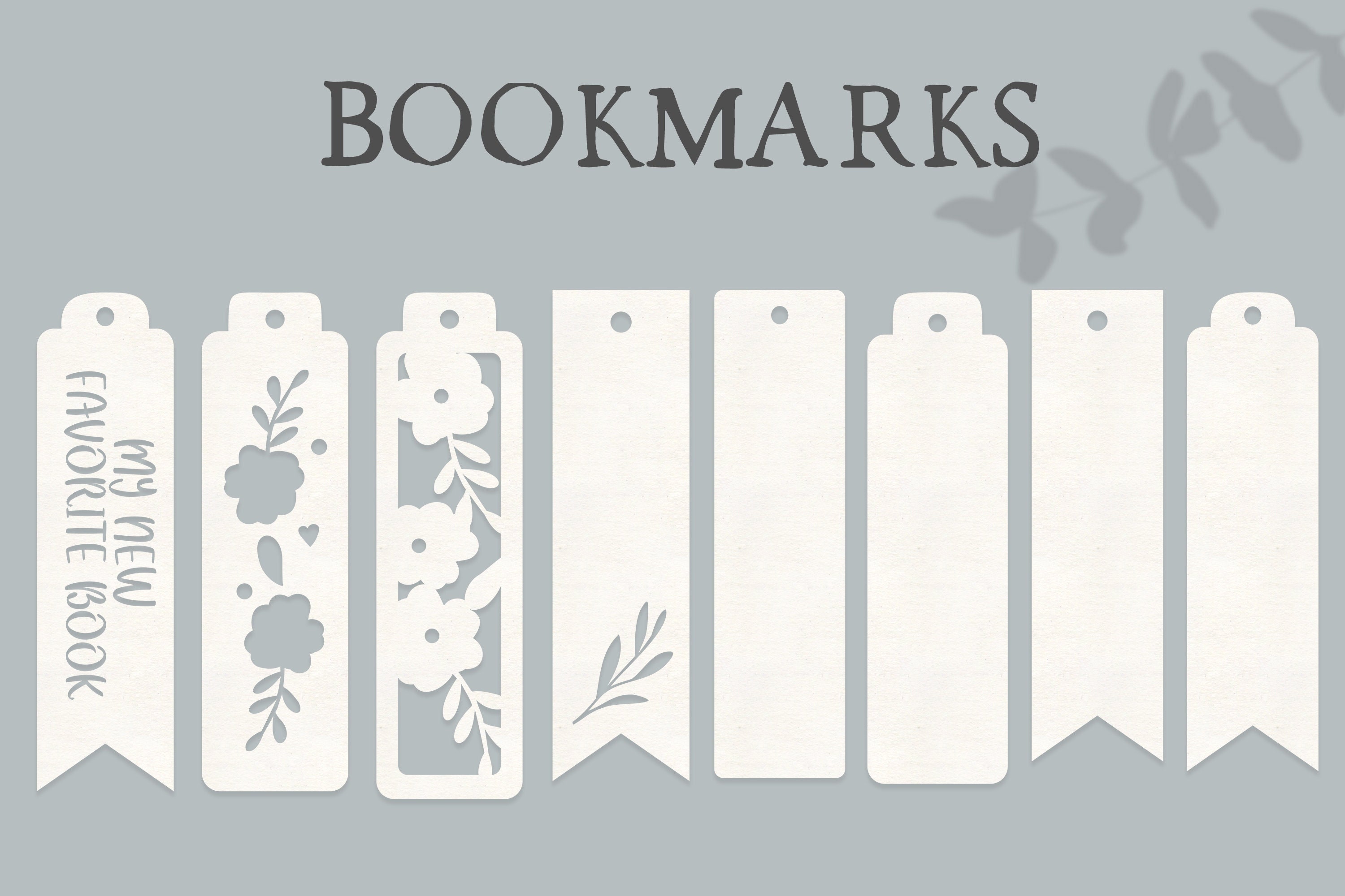 SVG 8 Book Mark Cutting Files File INSTANT DOWNLOAD - Etsy