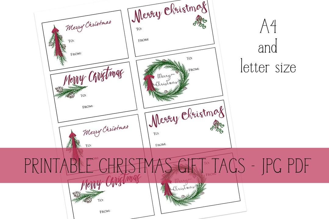 SALE! Instant Download! Printable Christmas Gift Tag Pdf File - Etsy