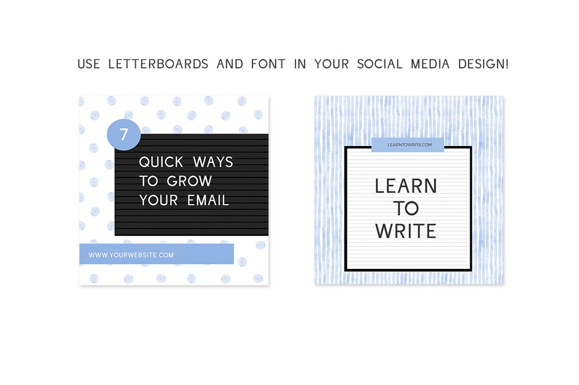 DIGITAL Letter Board Font With 3 Background - INSTANT DOWNLOAD - Etsy