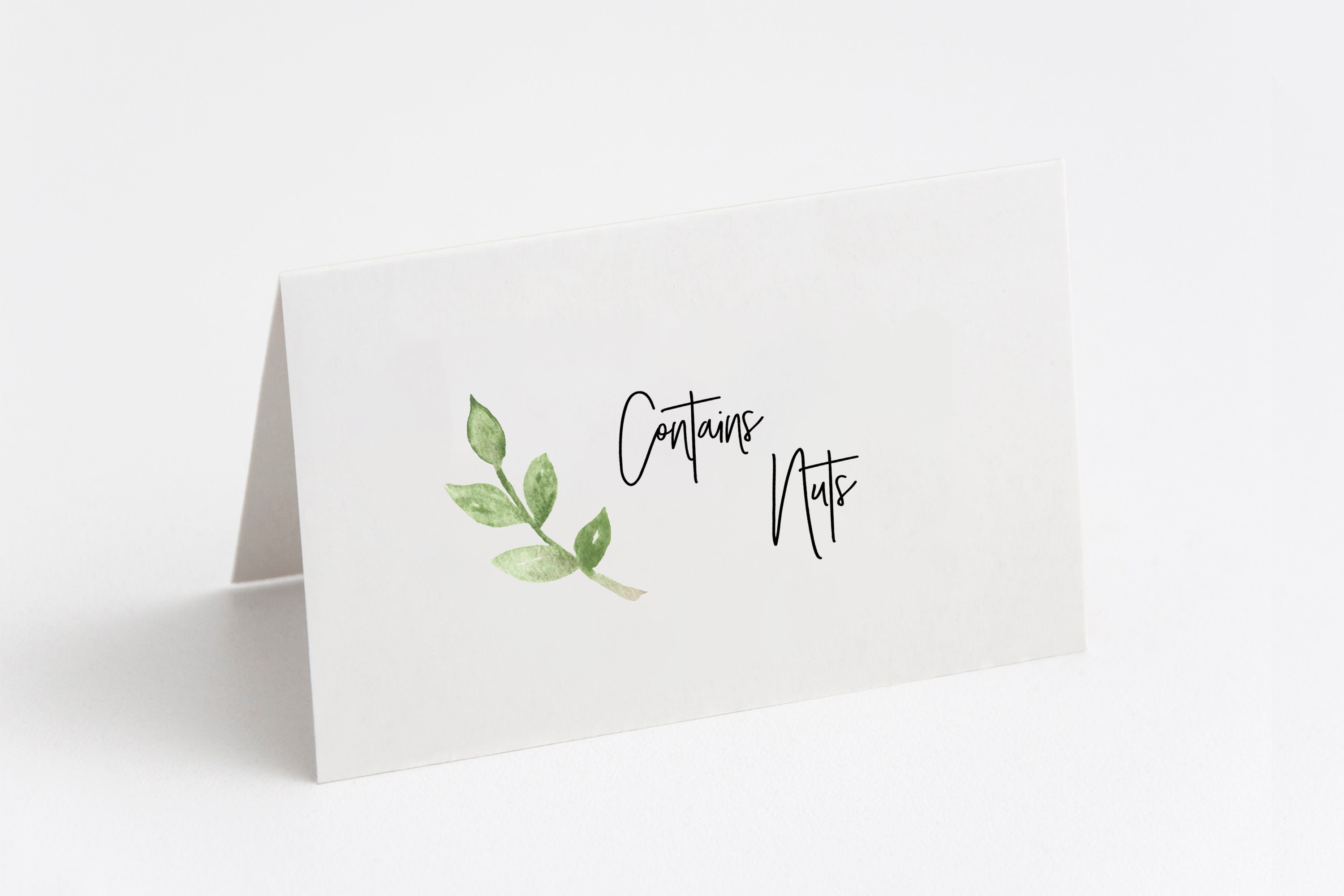 PRINTABLE Contains Nuts Fold Label INSTANT DOWNLOAD - Etsy