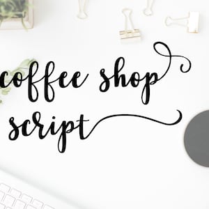 FONT Coffee Shop Script a Thick Legible Cursive Brush - Etsy