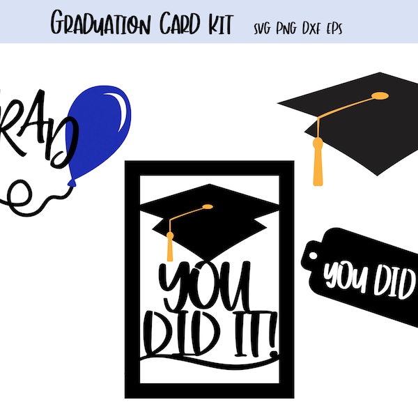 Graduation Card Svg - Etsy
