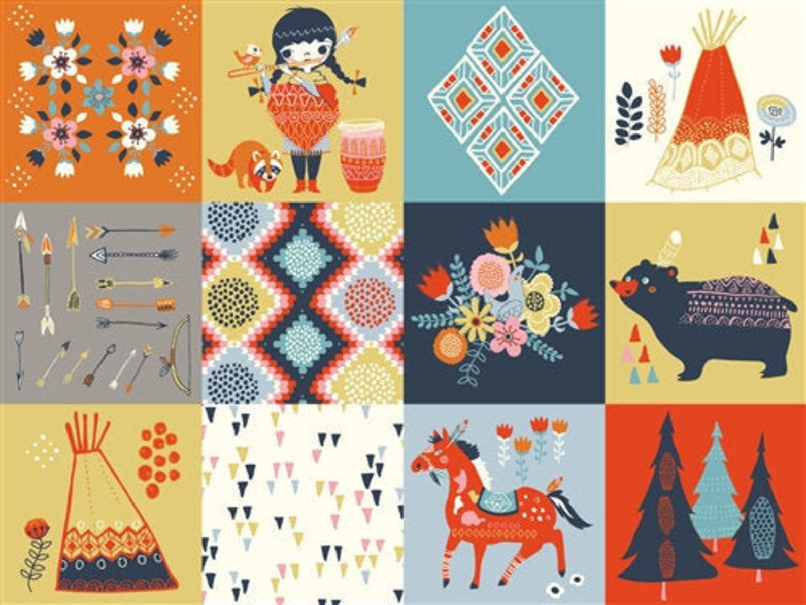 Birch Fabrics: Wildland Patch by Miriam Bos, OOP - Etsy