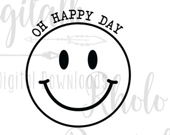 Happy Face SVG PNG PDF Happy Svg Face Svg Smiley Face Svg - Etsy