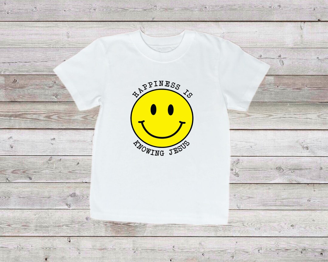 Christian Tshirt Svg Smiley Face Happiness is Knowing Jesus-instant ...