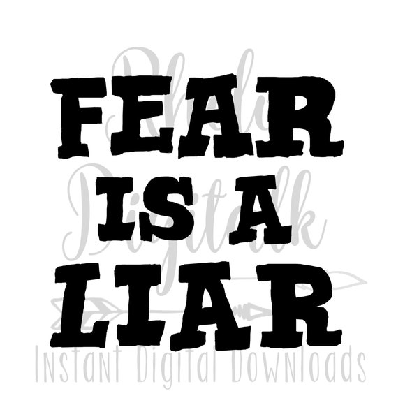 Fear is a Liar - Etsy
