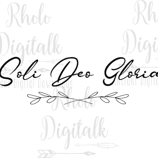 Soli Deo Gloria Tattoo - Etsy Ireland
