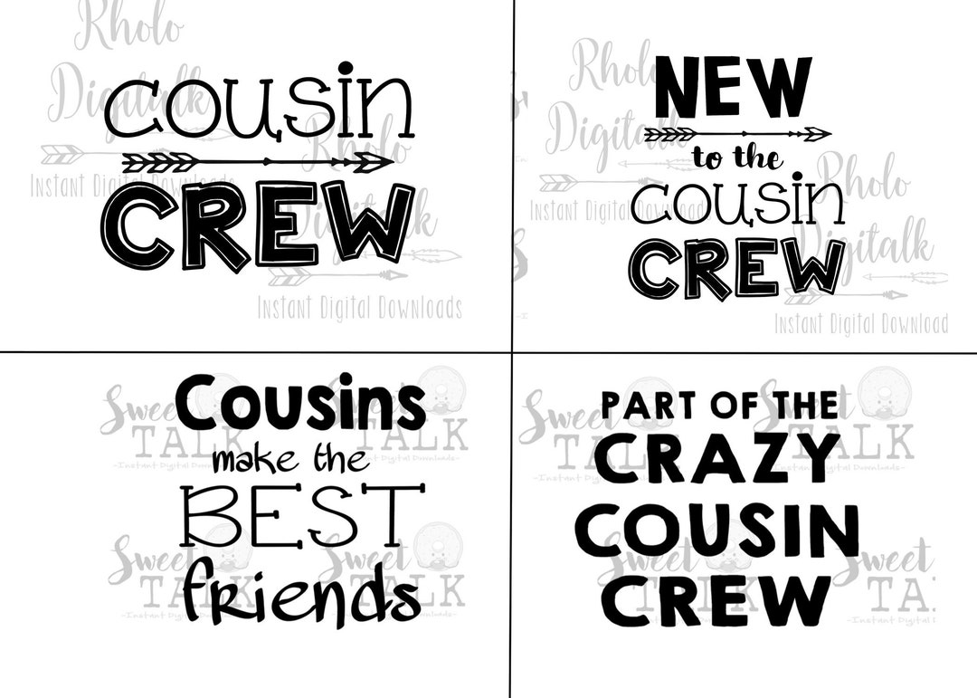 Cousin Crew Bundle-4 Files-instant Digital Download - Etsy
