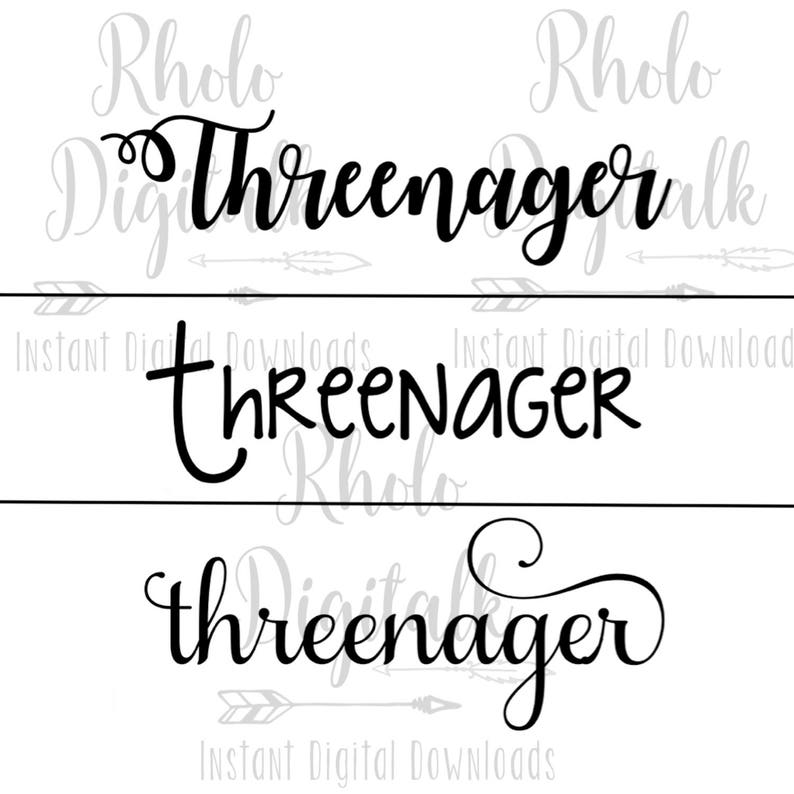 Threenager-instant Digital Download - Etsy