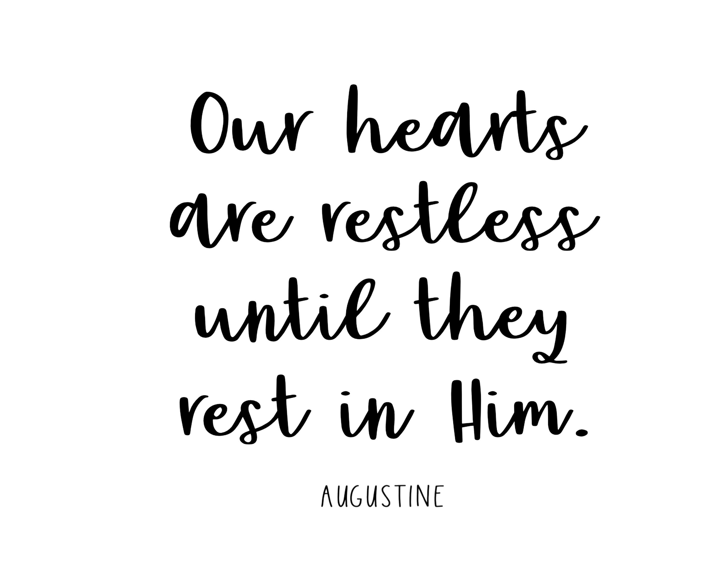 Our Hearts Are Restless Svg-instant Digital Download - Etsy