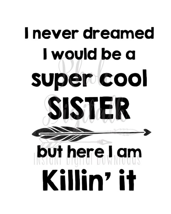Super Cool Sister Digital Download Etsy