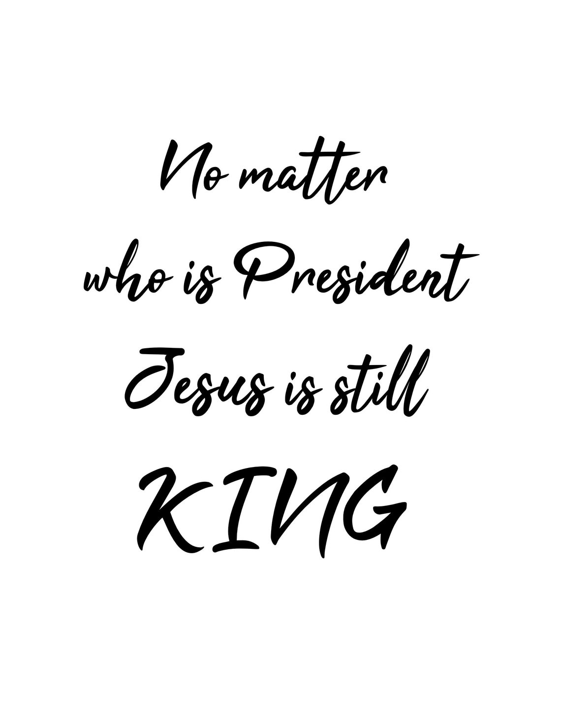 It Doesnt Matter Whos President Jesus is Still King Svg-instant Digital ...