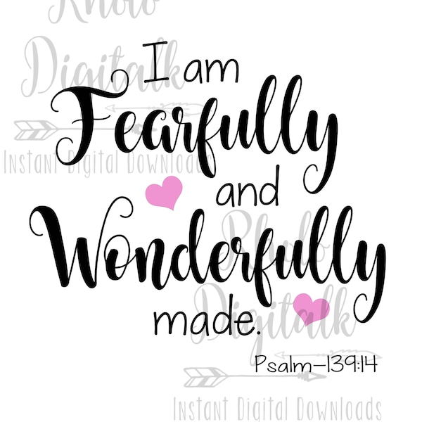Fearfully and Wonderfully Made Svg - Etsy