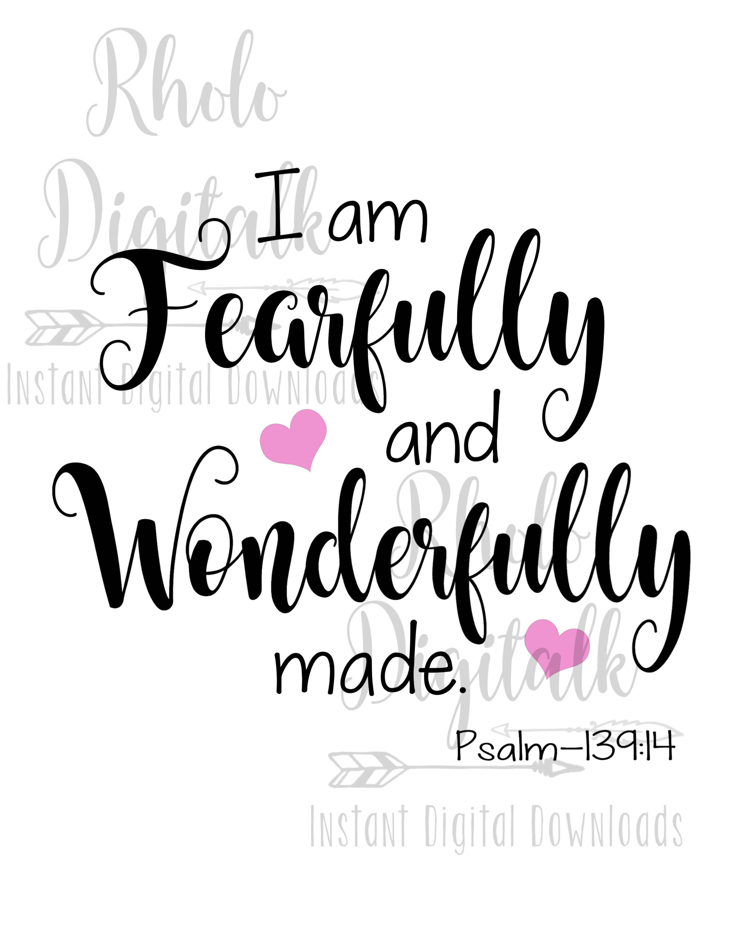 Fearfully and Wonderfully Made Svg-instant Digital Download - Etsy