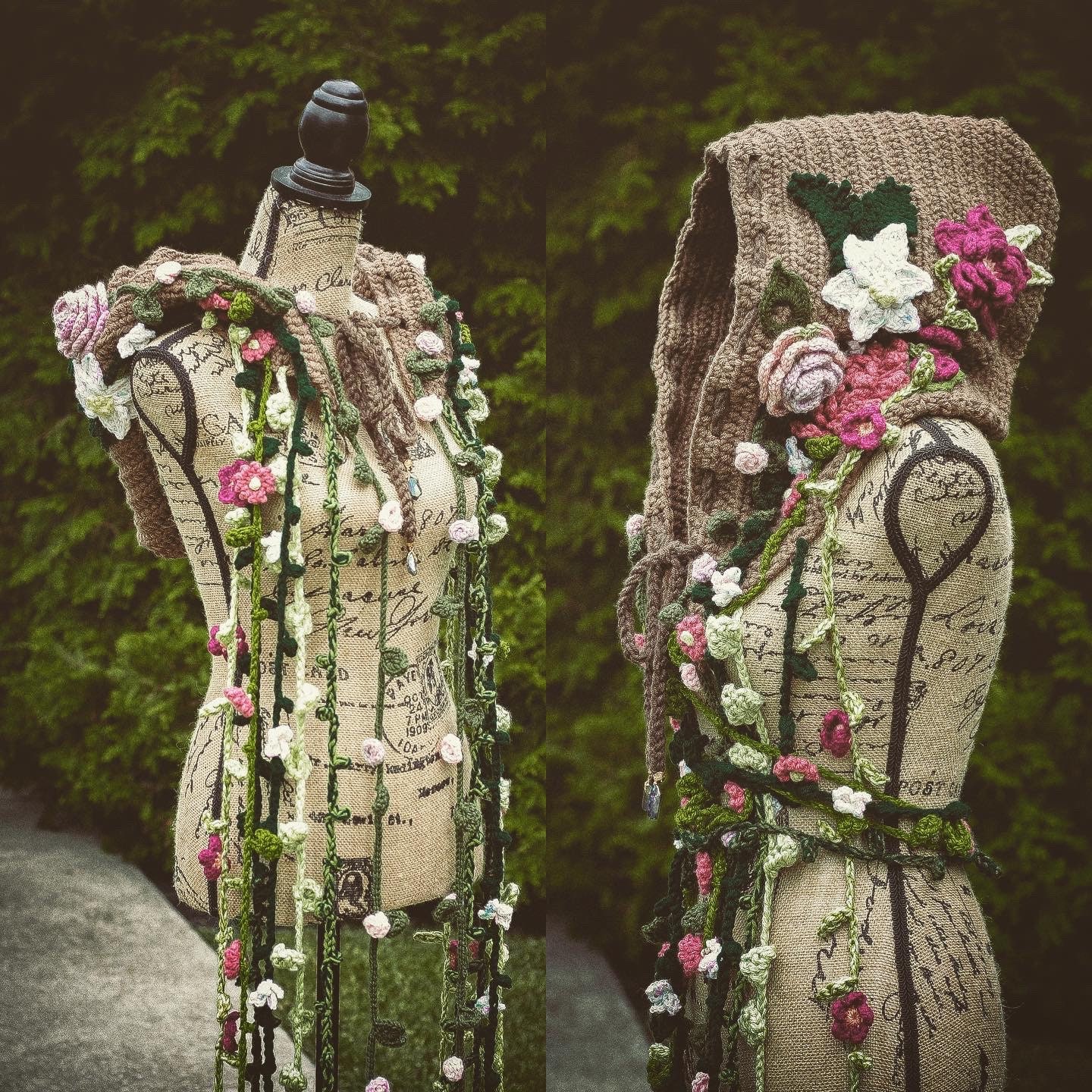 PATTERN Flower Garden Hood Crochet Pattern Cottagecore - Etsy