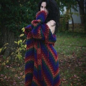 CROCHET PATTERN, Diamond Cardigan, Boho Cardigan, Crochet Cardigan ...