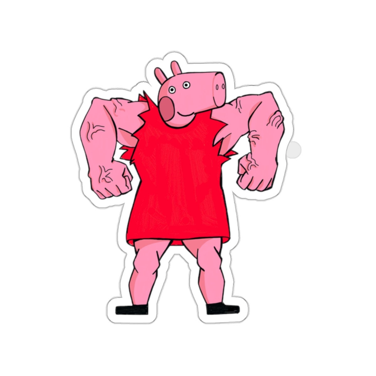 Stronk Peppa Pig Sticker - Etsy