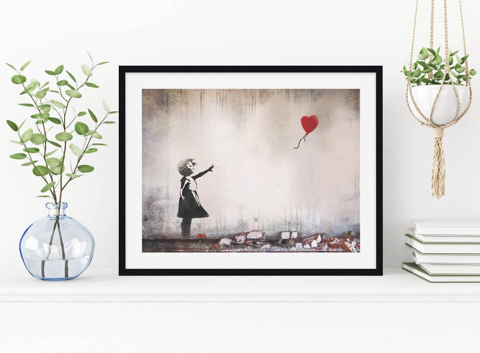 Girl With a Red Balloon by Banksy Street Art Print - Etsy