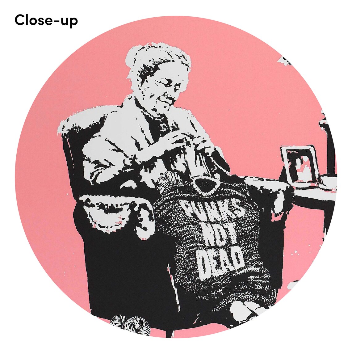 Grandmas Knitting by Banksy Art Print - Etsy