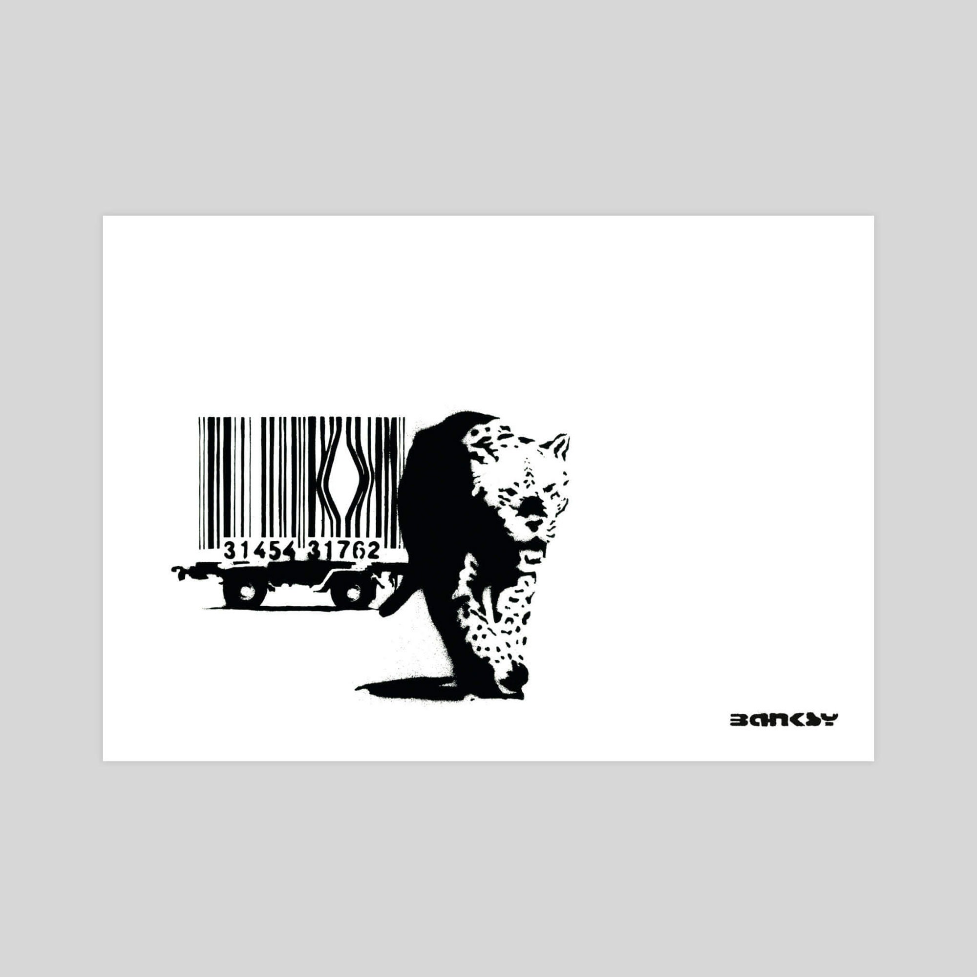Barcode Leopard by Banksy Art Print - Etsy