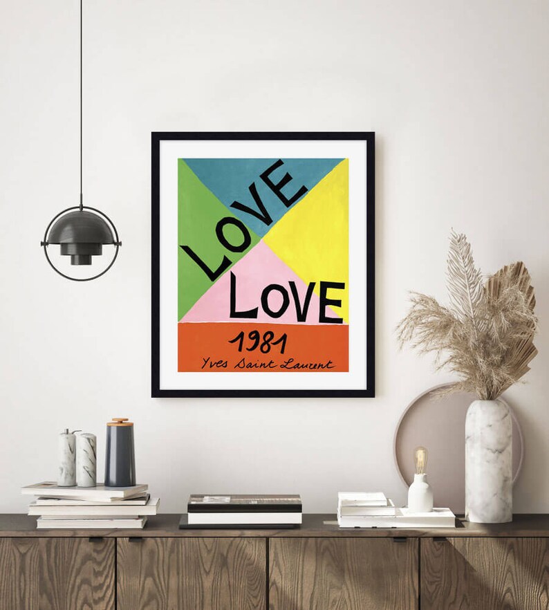 Yves Saint Laurent Love 1981 Art Print - Etsy