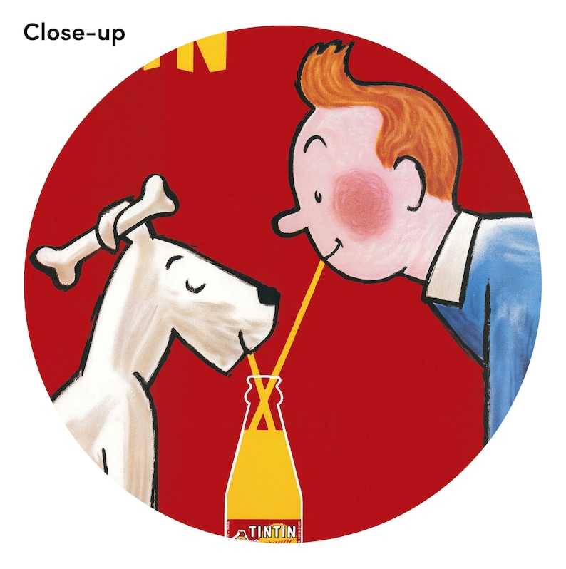 Tintin Vintage Poster Tintin Orange Soda Tintin Art Print - Etsy