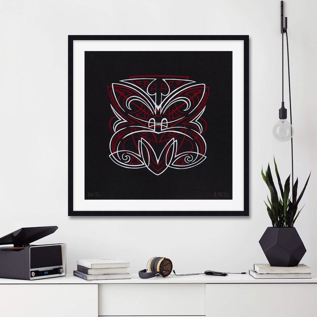 Pinstripe Hero Tiki by Weston Frizzell Art Print - Etsy